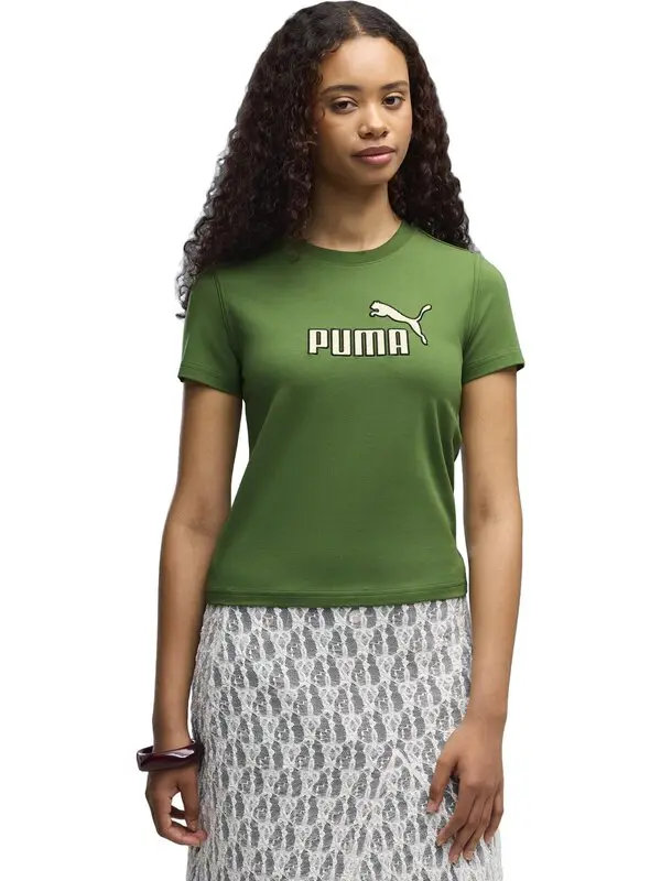 PUMA Elevated Essentials Slim T-shirt - Green