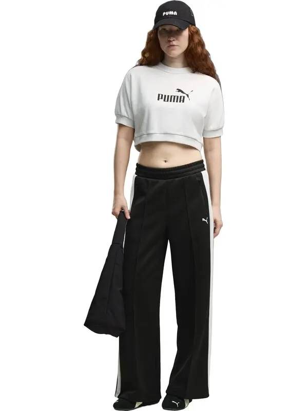 PUMA T7 Wide Leg Track Pants - Black
