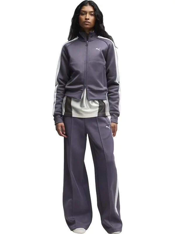 PUMA T7 Wide Leg Track Pants - Gray