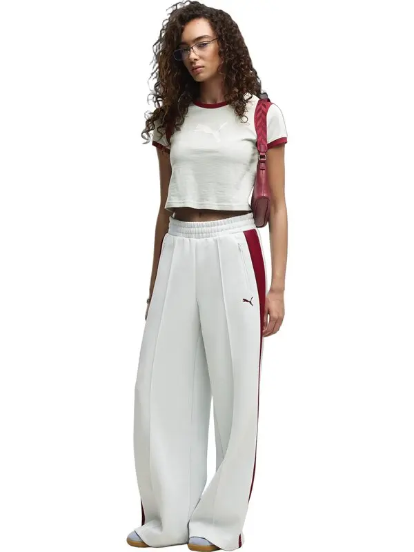PUMA T7 Wide Leg Track Pants - Green