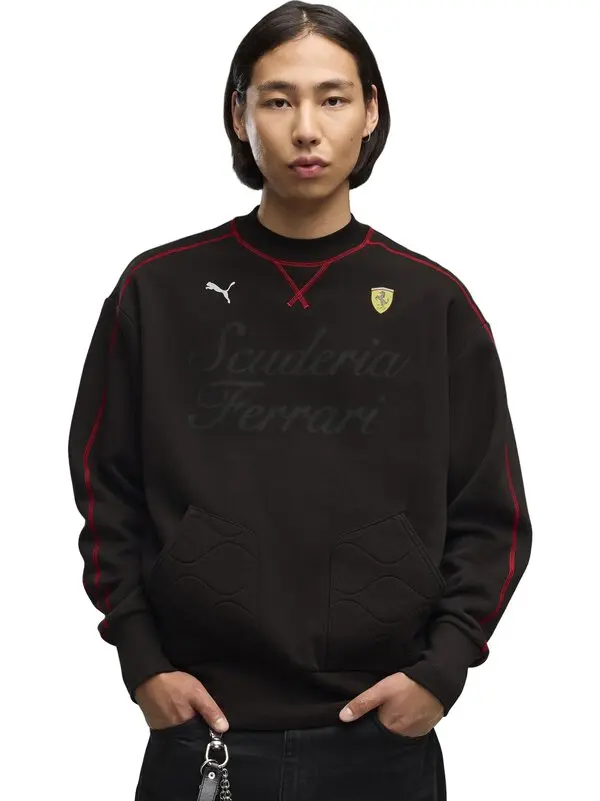 PUMA Scuderia Ferrari T7 Premium Crew Sweatshirt - Black