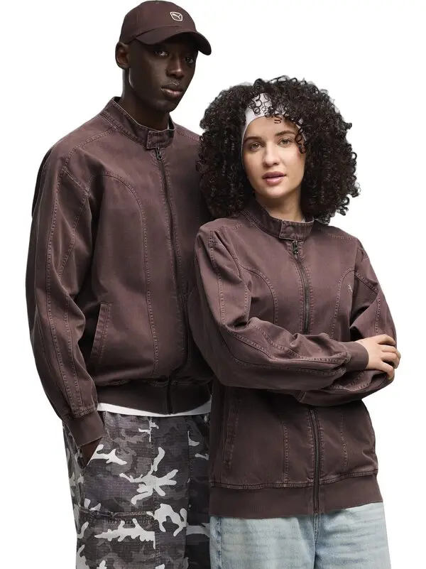 PUMA Future..archive Relaxed Washed Twill T7 Track Jacket - Brown