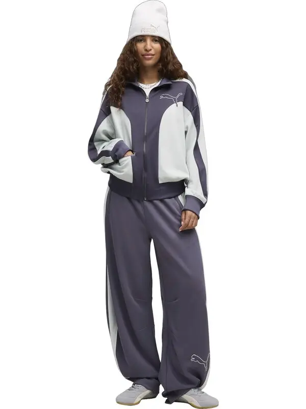 PUMA T7 Relaxed Barrel Track Pants - Gray