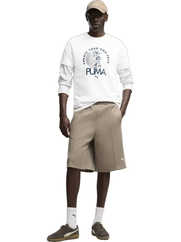 PUMA T7 Relaxed 9" Baggy Shorts - Beige