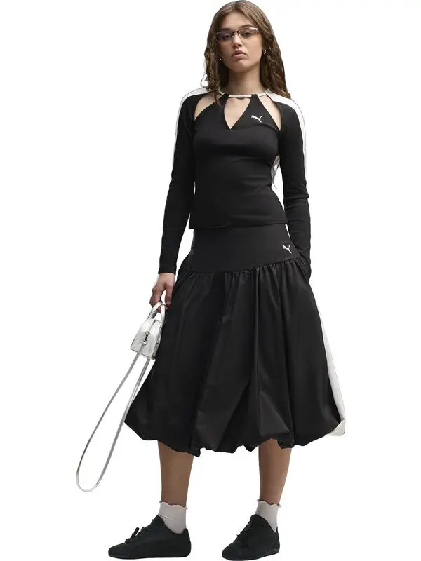 PUMA T7 Balloon Midi Skirt - Black