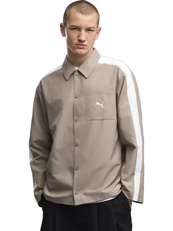 PUMA T7 Relaxed Overshirt - Beige