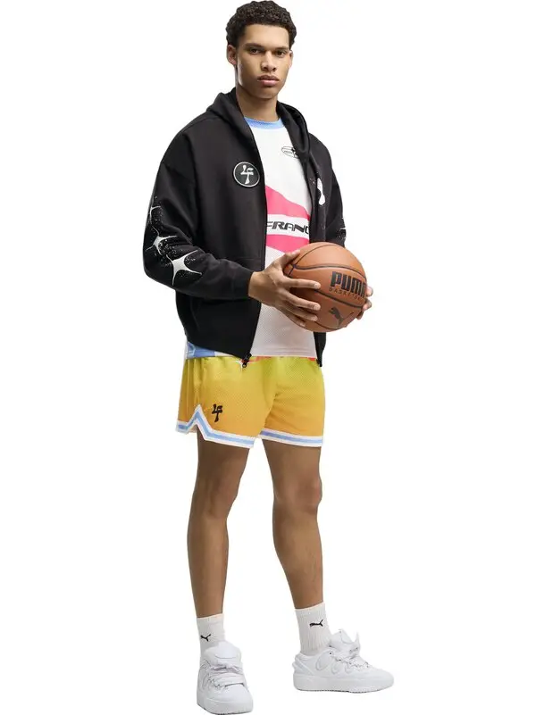 PUMA Lafrancé Heem Aerospace Mesh Relaxed Basketball Shorts - White