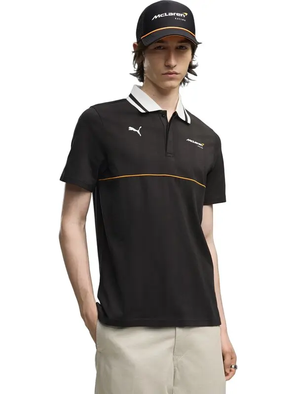 PUMA Mclaren Racing Jacquard Polo Shirt - Black