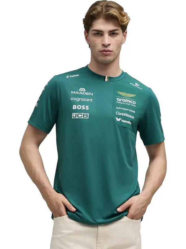 PUMA X Aston Martin Aramco F1â® Team Replica Stroll T-shirt - Green