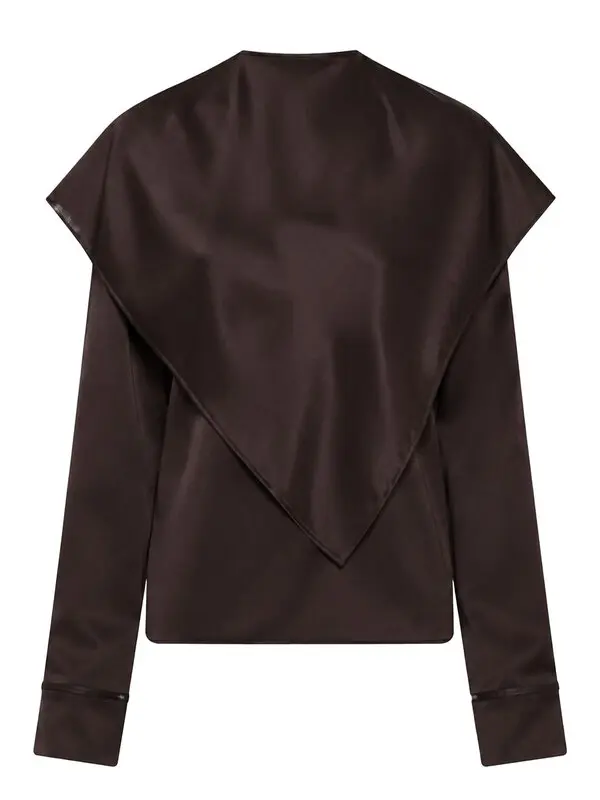 Gabriela Hearst Jonathan Silk Scarf Top - Brown