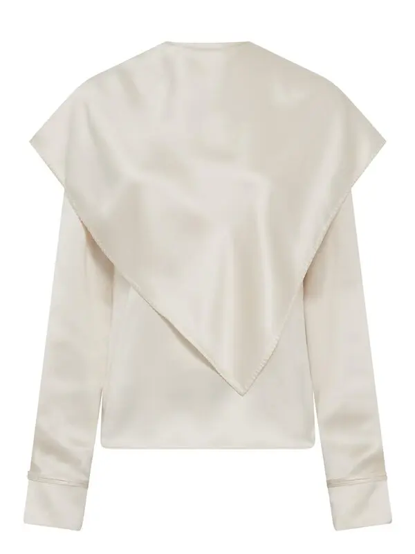 Gabriela Hearst Jonathan Silk Scarf Top - Ivory