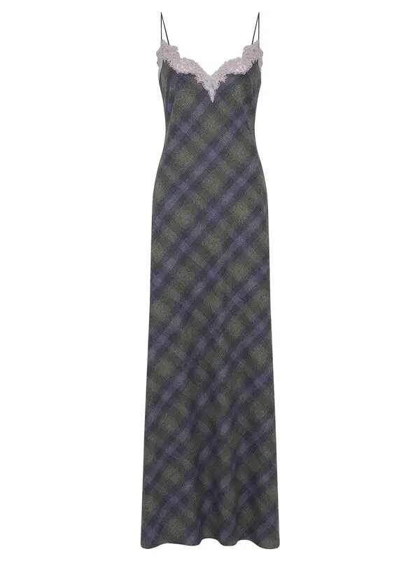 Gabriela Hearst Nesta Wool-cashmere Maxi Dress - Plaid