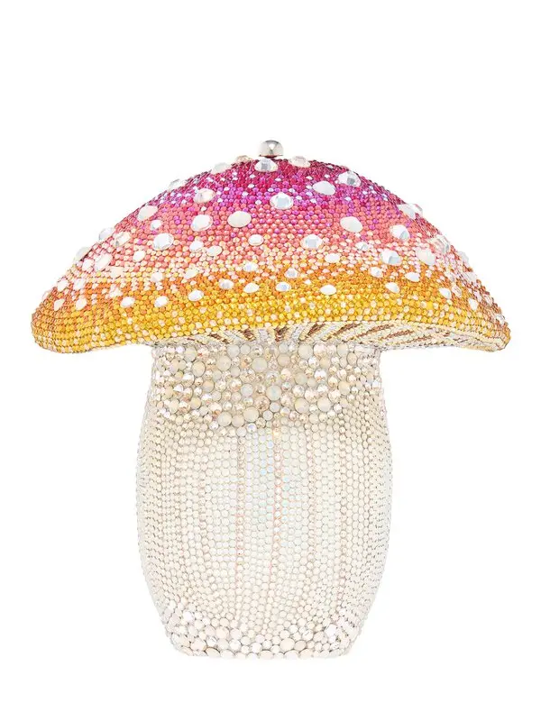 Judith Leiber Toadstool Mushroom Clutch - Silver