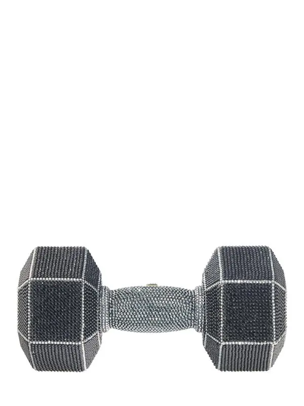 Judith Leiber Heavy Metal Dumbbell Clutch - Black