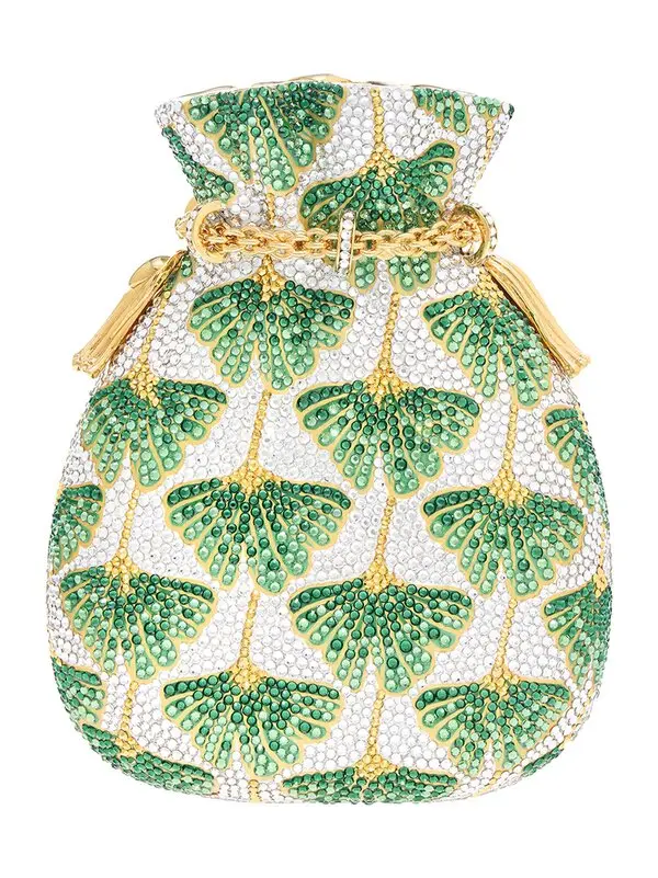 Judith Leiber Ginkgo Pouch Clutch - Green