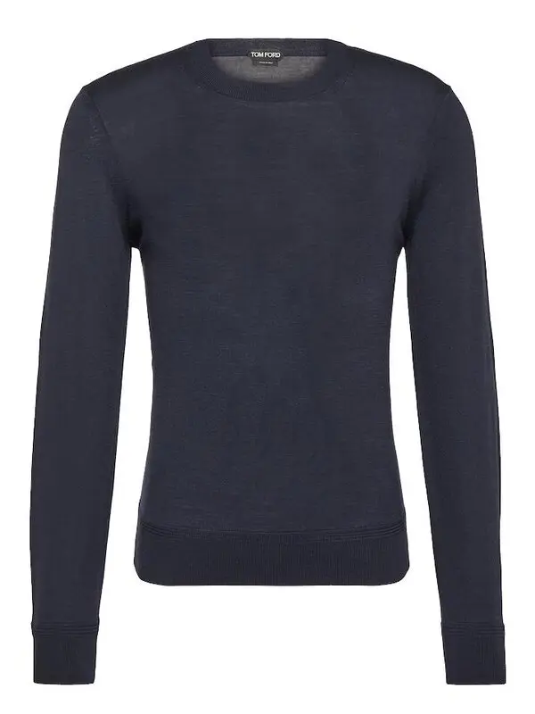 TOM FORD Wool Crewneck Sweater - Blue