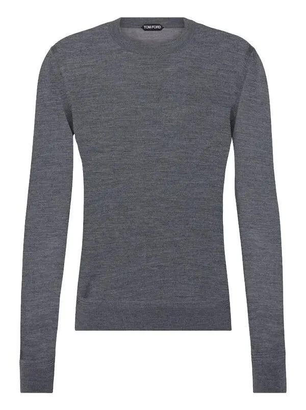 TOM FORD Wool Crewneck Sweater - Grey