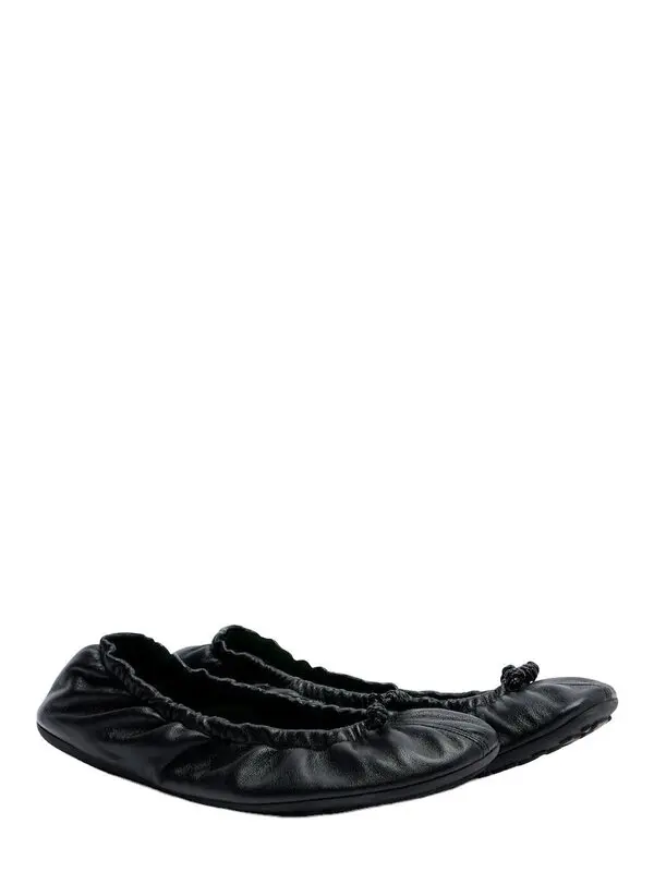 Bottega Veneta Fantasmina Leather Ballet Flats - Black