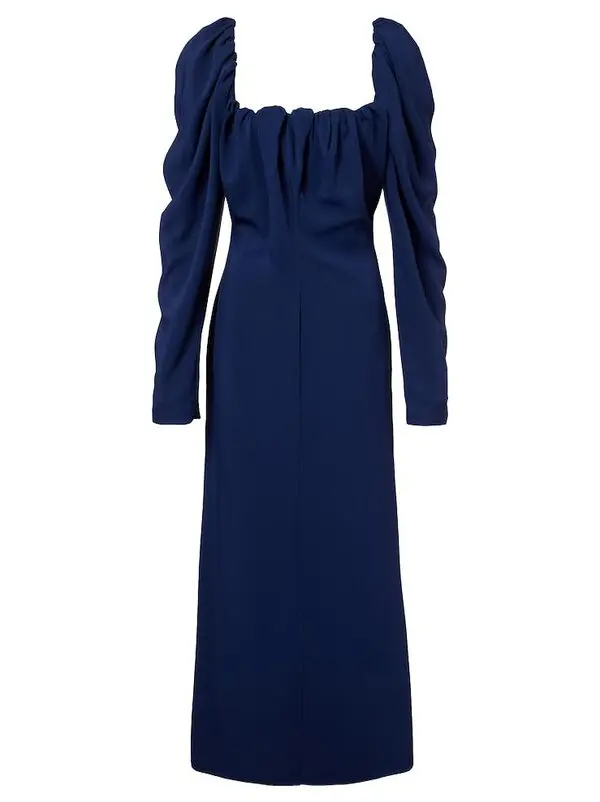 VIVIENNE WESTWOOD Gathered Crêpe De Chine Gown - Blue