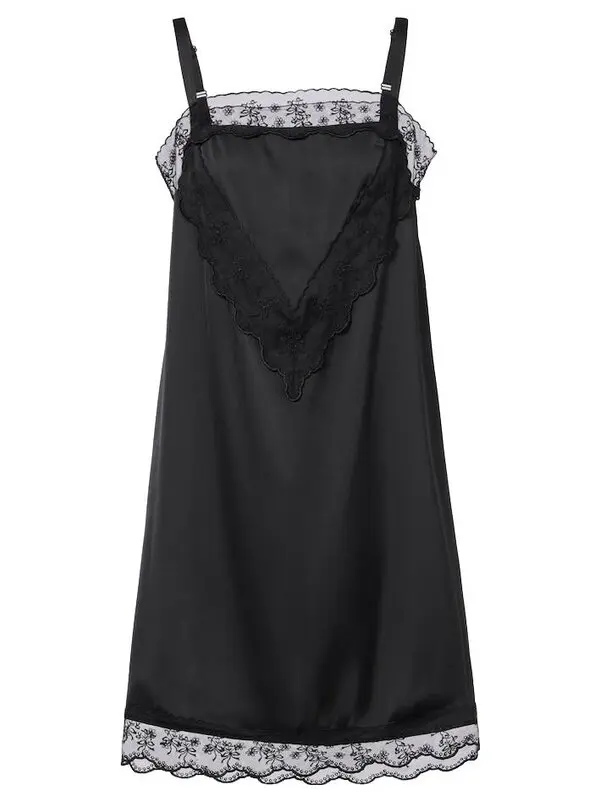 Simone Rocha Lace-trimmed Minidress - Black