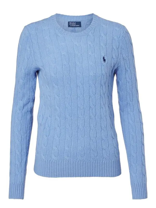 Polo Ralph Lauren Cable-knit Wool And Cashmere Sweater - Blue