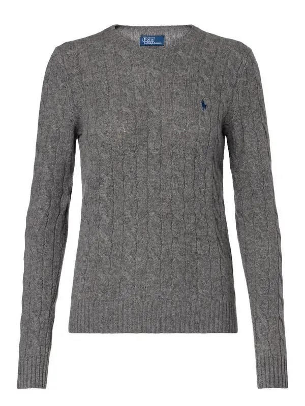 Polo Ralph Lauren Cable-knit Wool And Cashmere Sweater - Grey