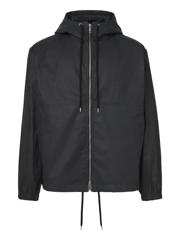 Studio Nicholson Hooded Cotton Zip-up Jacket - Black