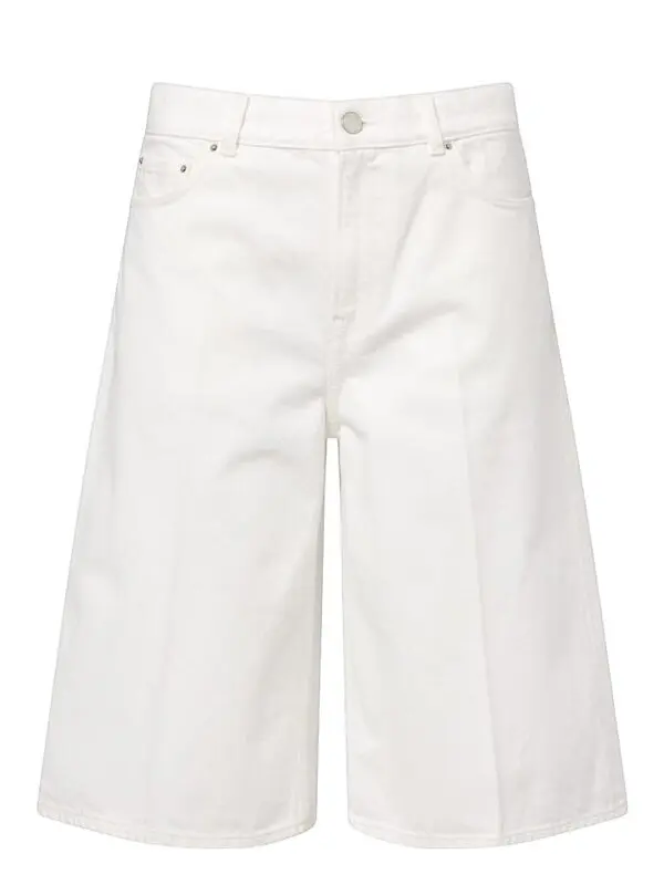 TOTEME Denim Bermuda Shorts - White