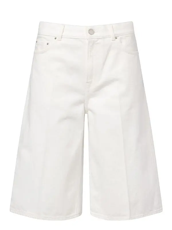 TOTEME Denim Bermuda Shorts - White