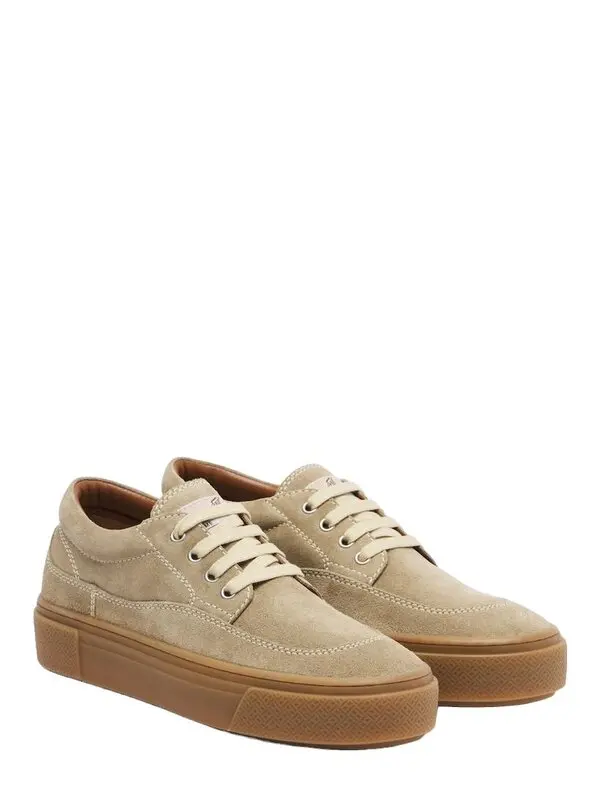 Hogan Crosswind Suede Platform Sneakers - Beige