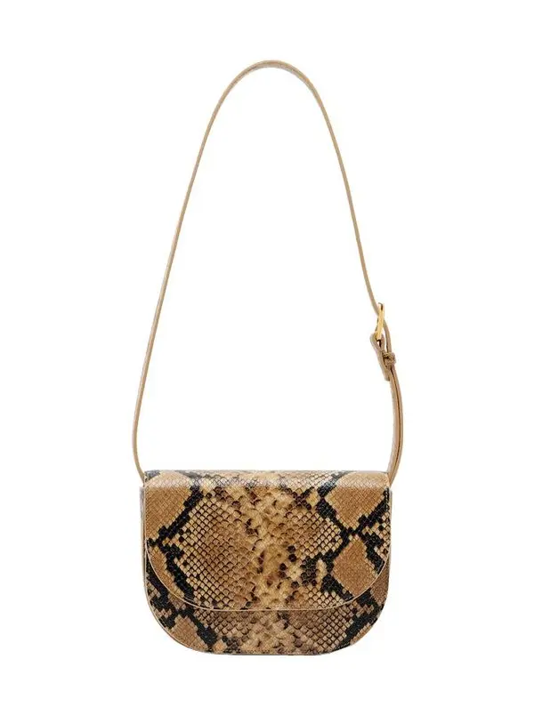 NILI LOTAN Francoise Leather Crossbody Bag - Beige