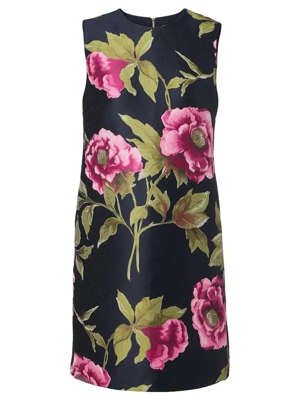 Carolina Herrera Floral Jacquard Shift Dress - Multicoloured