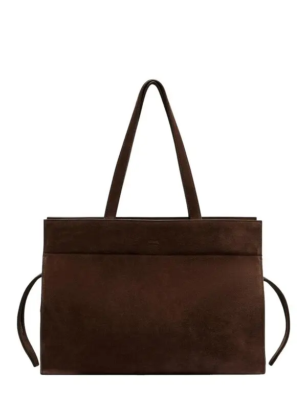 Khaite Crosby Suede Tote Bag - Brown