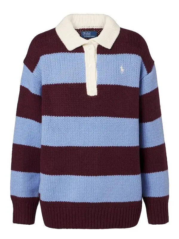 Polo Ralph Lauren Striped Wool-blend Polo Sweater - Multicoloured