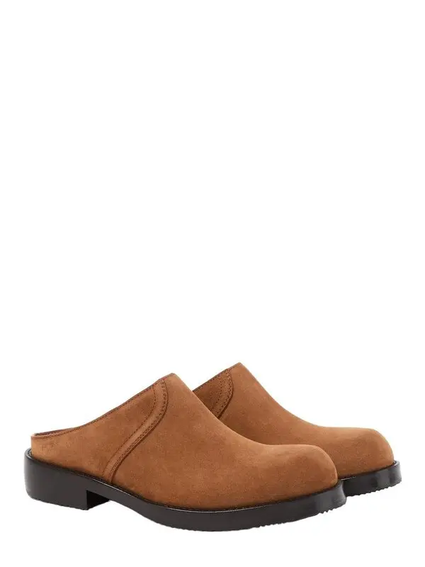 Dries Van Noten Suede Mules - Brown