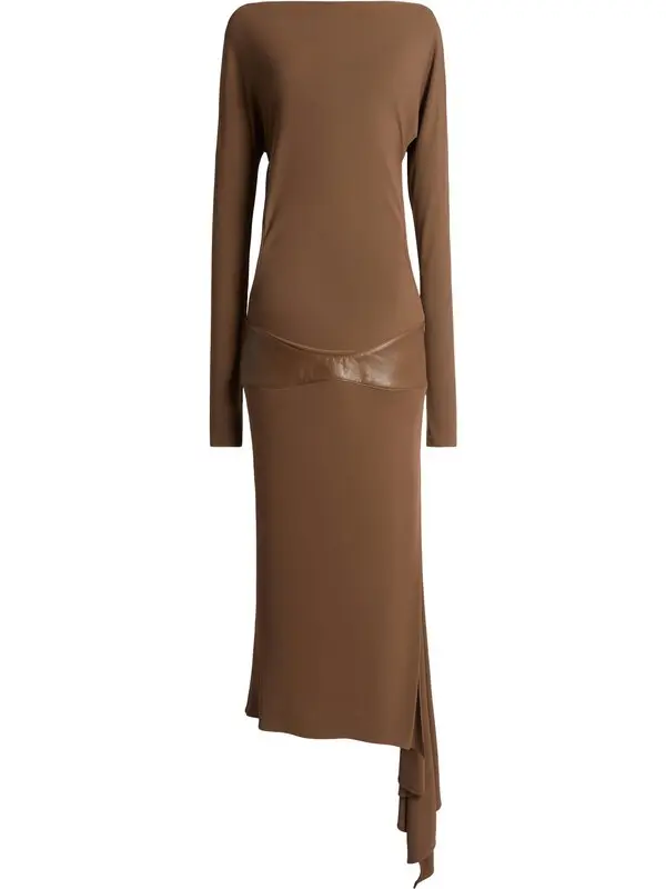 Christopher Esber Contour Leather Maxi Dress - Brown