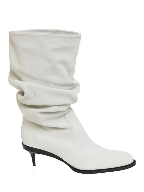 Christopher Esber Niki Collapse Suede Boot - White