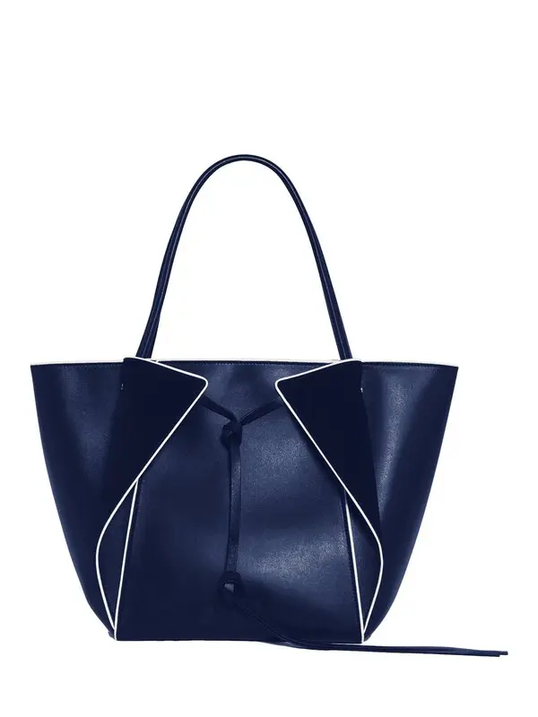Gabriela Hearst Marija Bag With Piping - Navy