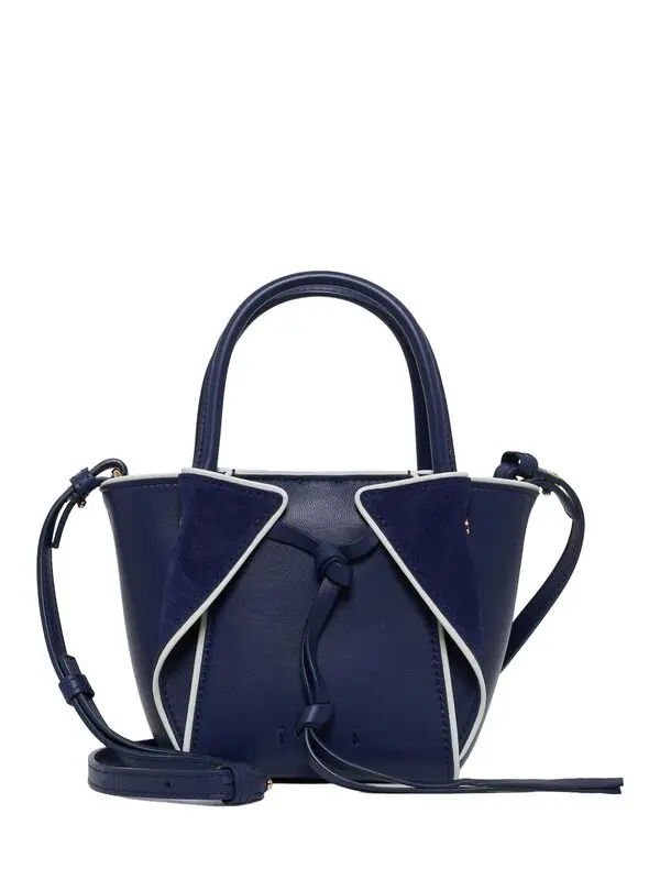 Gabriela Hearst Mini Marija Bag With Piping - Navy