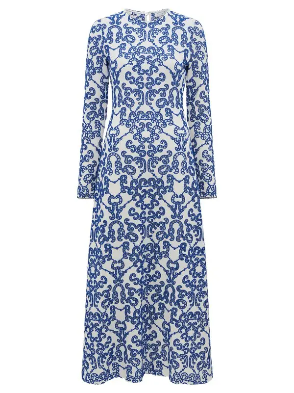 Gabriela Hearst Olla Wool Maxi Dress - Blue