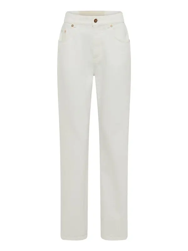 Gabriela Hearst Elara Cotton Jeans - Ivory