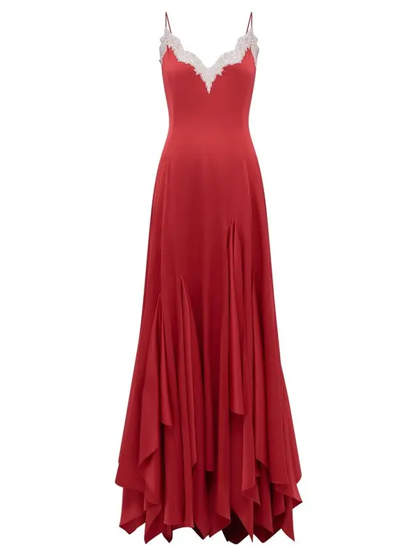 Gabriela Hearst Cinto Silk Maxi Dress - Red