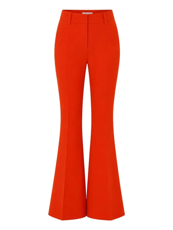 Gabriela Hearst Rhein Wool Flared Pants - Orange