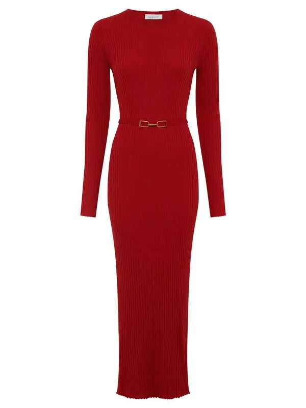 Gabriela Hearst Luisa Wool-silk Maxi Dress - Red