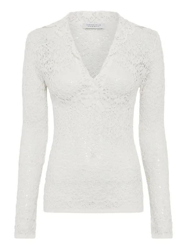 Gabriela Hearst Jord Wool-silk Polo - Ivory