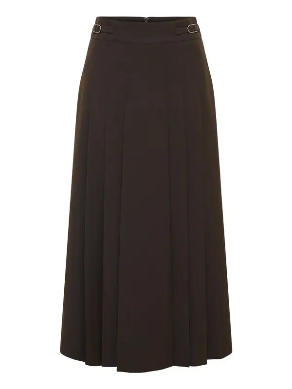 Gabriela Hearst Wool Maxi Skirt - Brown