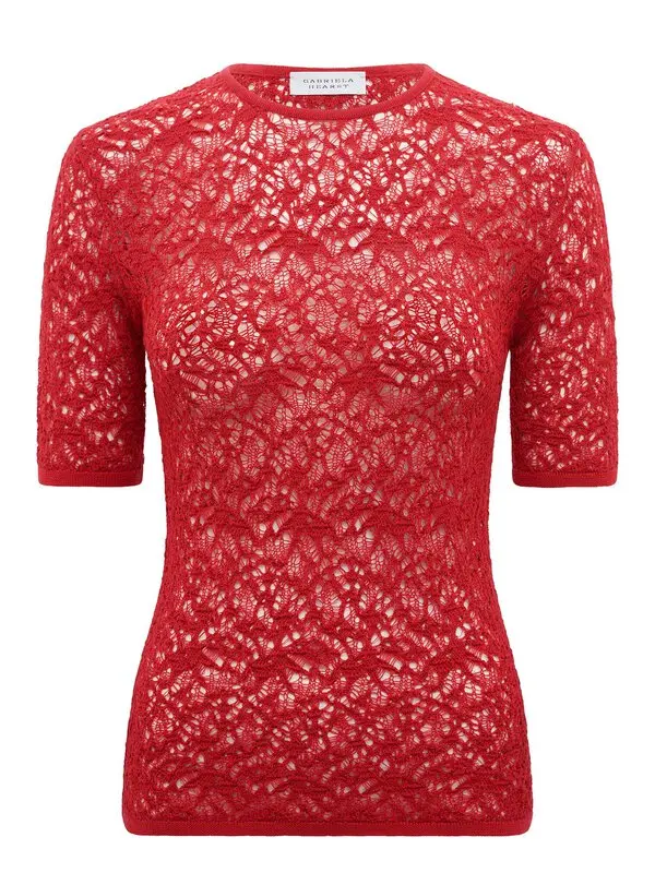 Gabriela Hearst Aperture Wool-silk Crewneck - Red