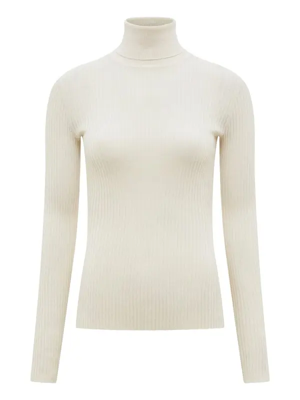 Gabriela Hearst Peppe Wool-silk Turtleneck - Ivory