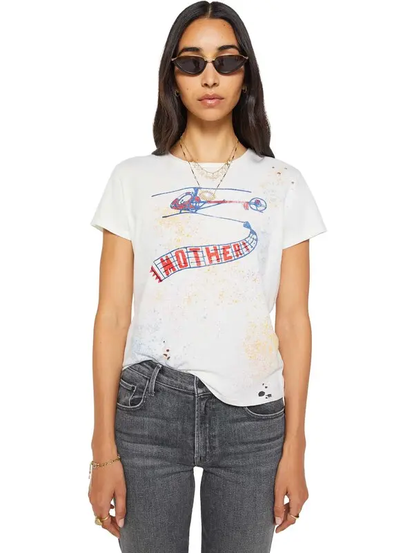 MOTHER The Lil Goodie Goodie Helicopter Graphic T-shirt - Red