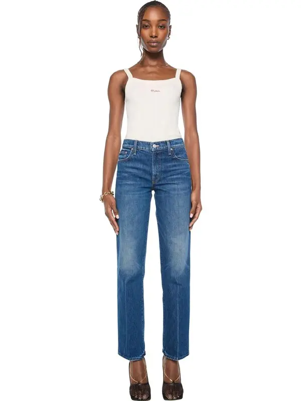 MOTHER The Mid Rise Rambler Skimp Jeans - Blue